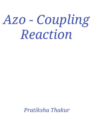 Azo - Coupling Reaction | PDF
