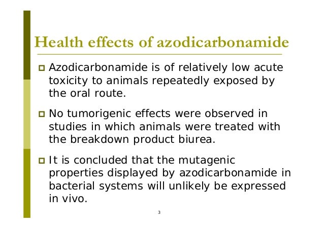 Azodicarbonamide in Foods