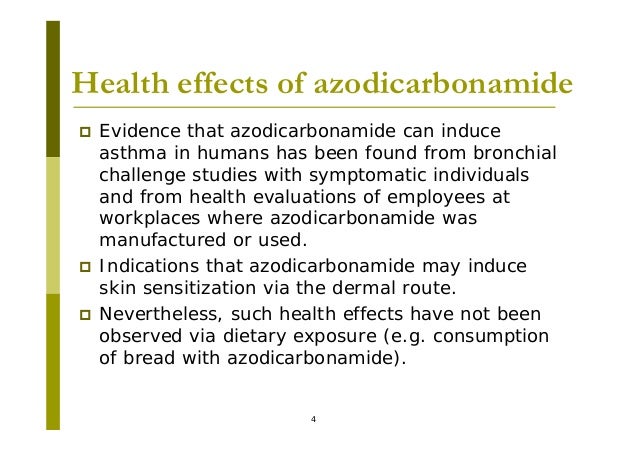 Azodicarbonamide in Foods