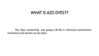 Azo dyes | PDF