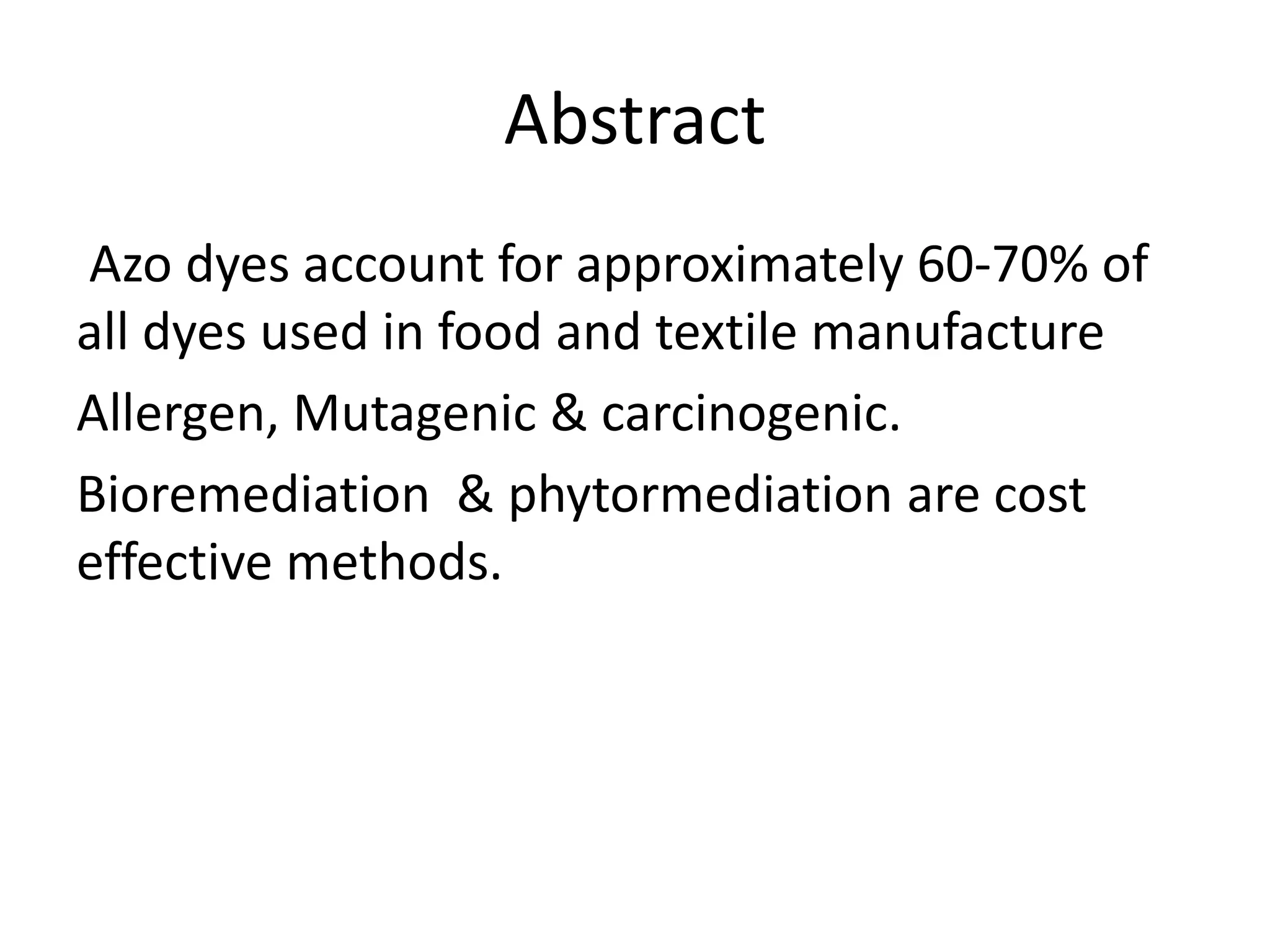 Azo dyes bioremediation and phytormediation | PPTX