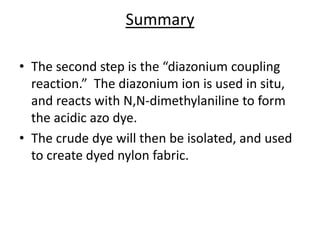 Azo dyes organic chem | PPTX