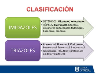 ANTIMICOTICOS AZOLES. FARMACOLOGIA CLINICA | PPTX