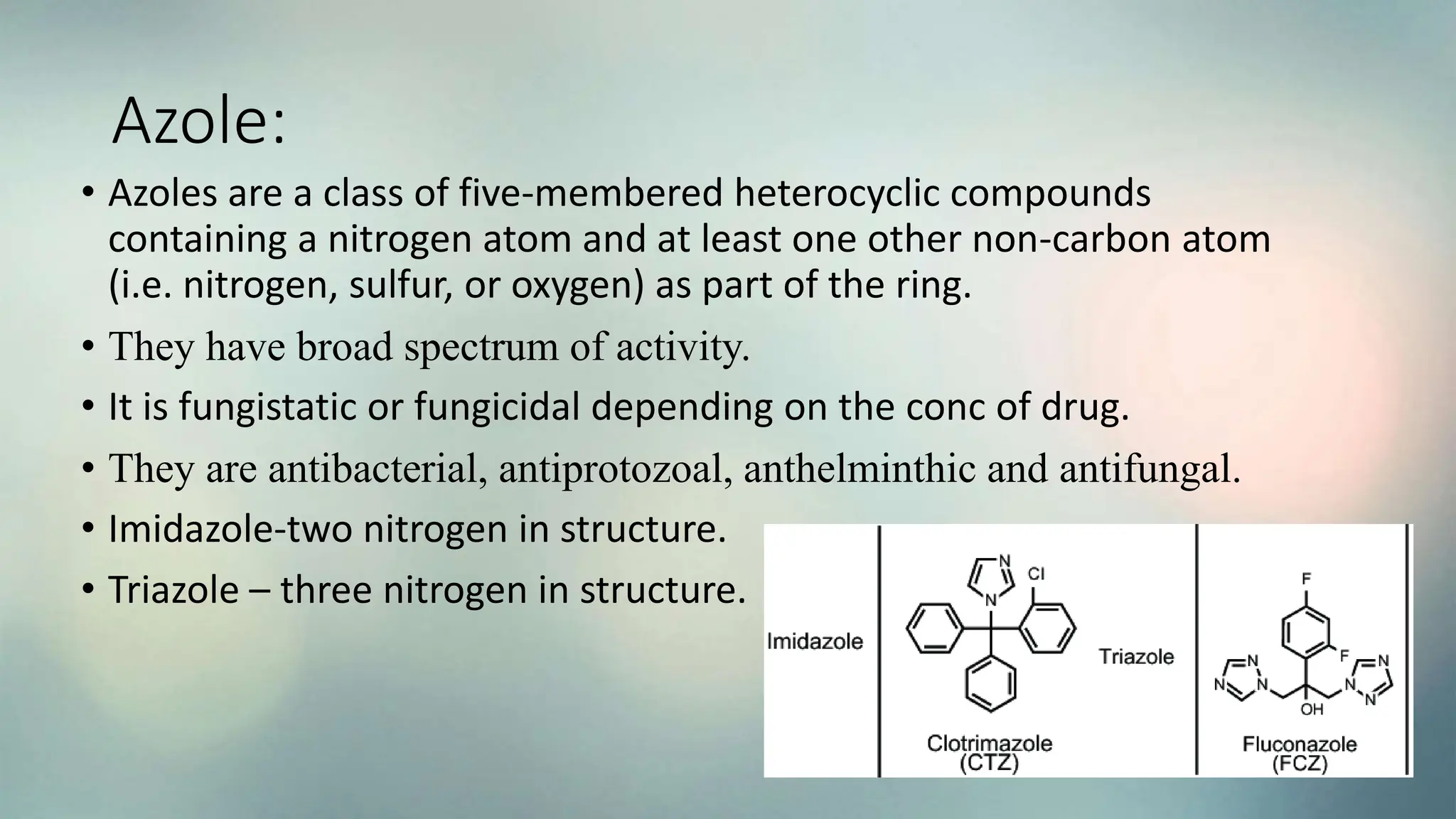 ANTIFUNGAL DRUGS - AZOLES. ppt . | PPTX
