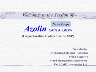 Azolin Nasal drops (Oxymetazoline) ppt | PPT | Ear, Nose and Throat ...