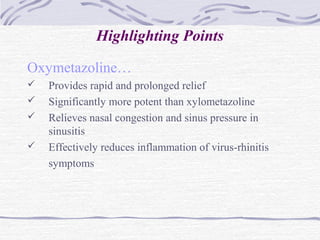 Azolin Nasal drops (Oxymetazoline) ppt | PPT | Ear, Nose and Throat ...