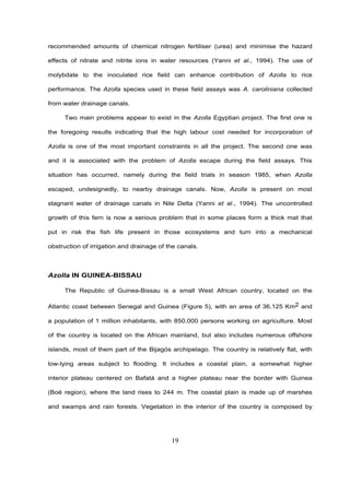 Azolla as a biofertilizer in africa | PDF