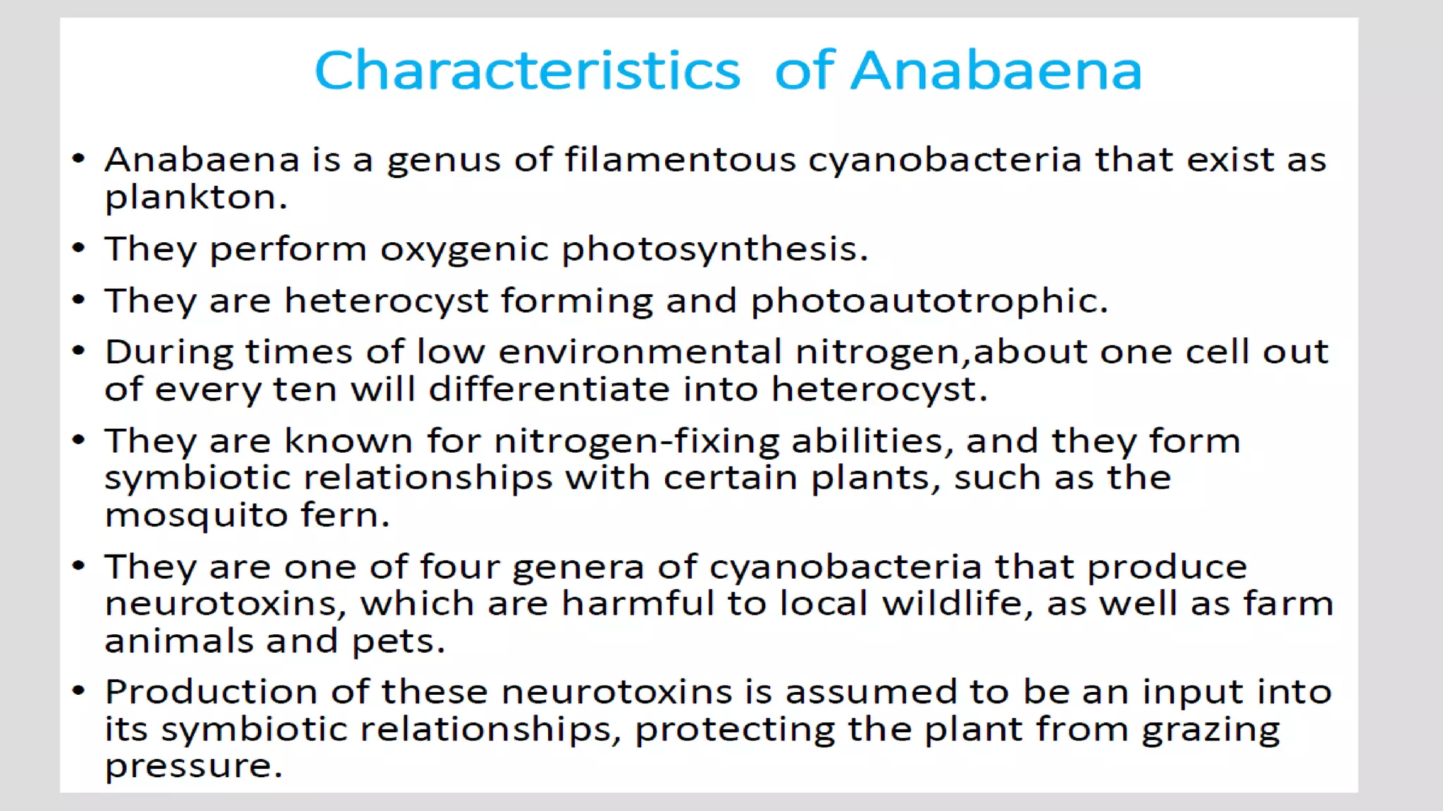 anabaena and azolla power point presentation | PPTX