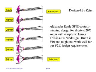 A zoom lens design method, july 3, 2013 | PPTX