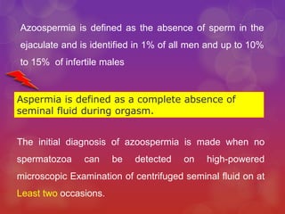 Azoospermia | PPTX