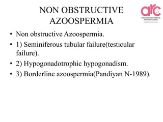 Azoospermia by Dr.Saravanan | PPTX