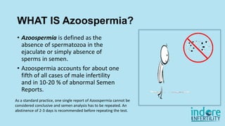 Azoospermia | PPT | Infertility | Reproductive Health