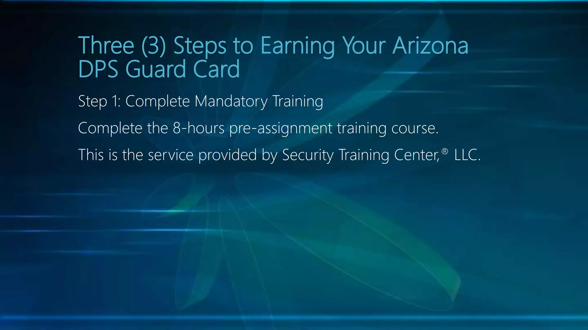 How to get an Arizona Security Guard Card License | PPTX