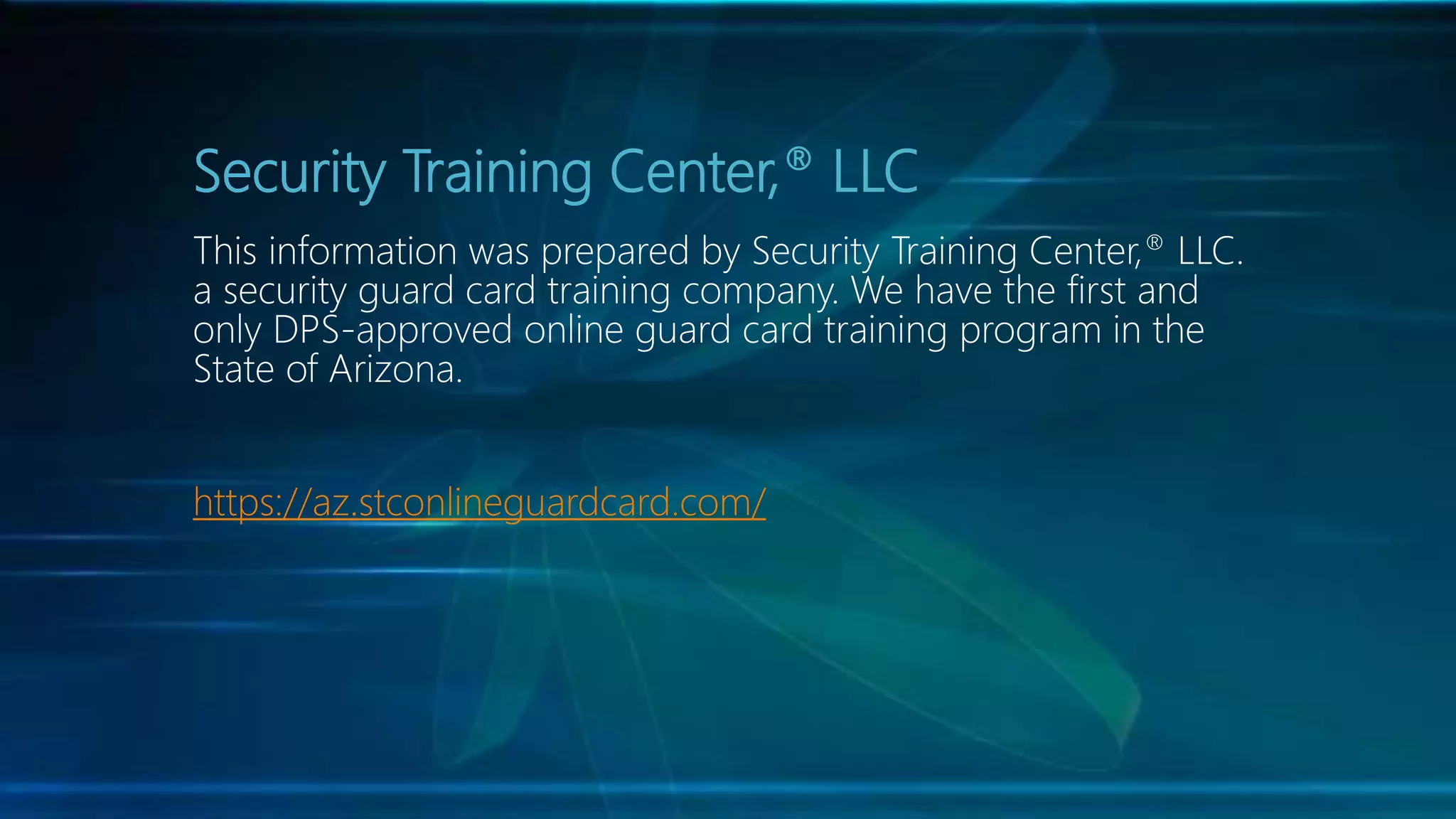 How to get an Arizona Security Guard Card License | PPT