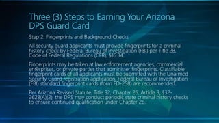 How to get an Arizona Security Guard Card License | PPTX