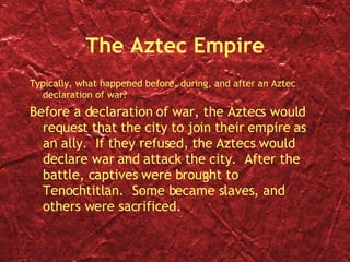 Aztecs | PPT | Reptiles | Pets