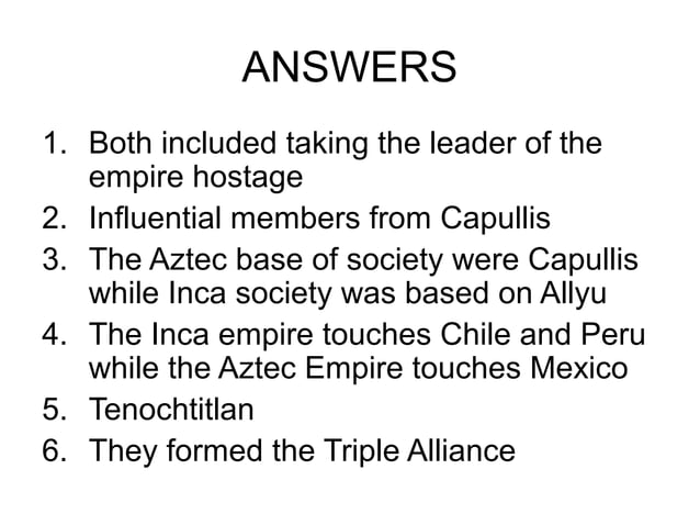 Aztec and Inca Civilizations | PPT
