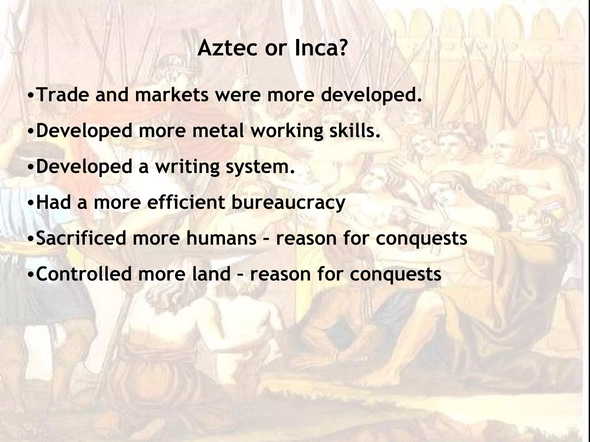 Aztec inca comparison | PPT