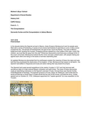 Aztecs and cortes | DOCX