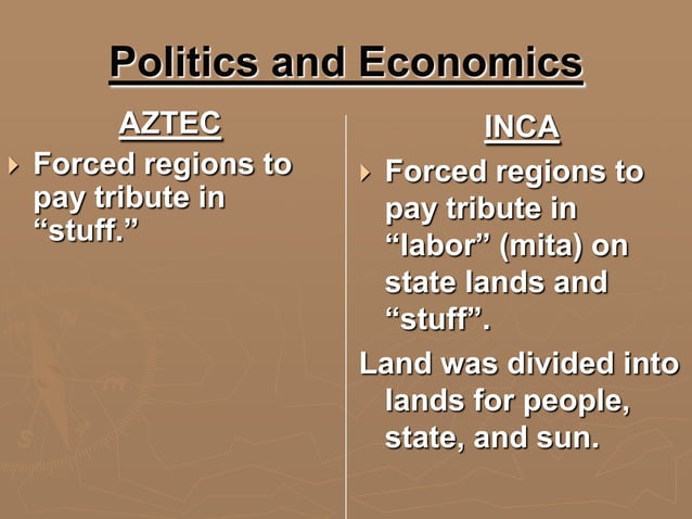 Aztecs and incas compared politics and economics | PPTX