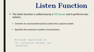 Elementary TCP Sockets | PPTX
