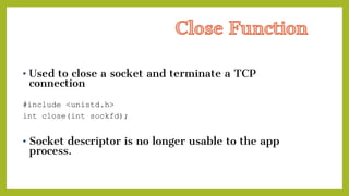 Elementary TCP Sockets | PPTX