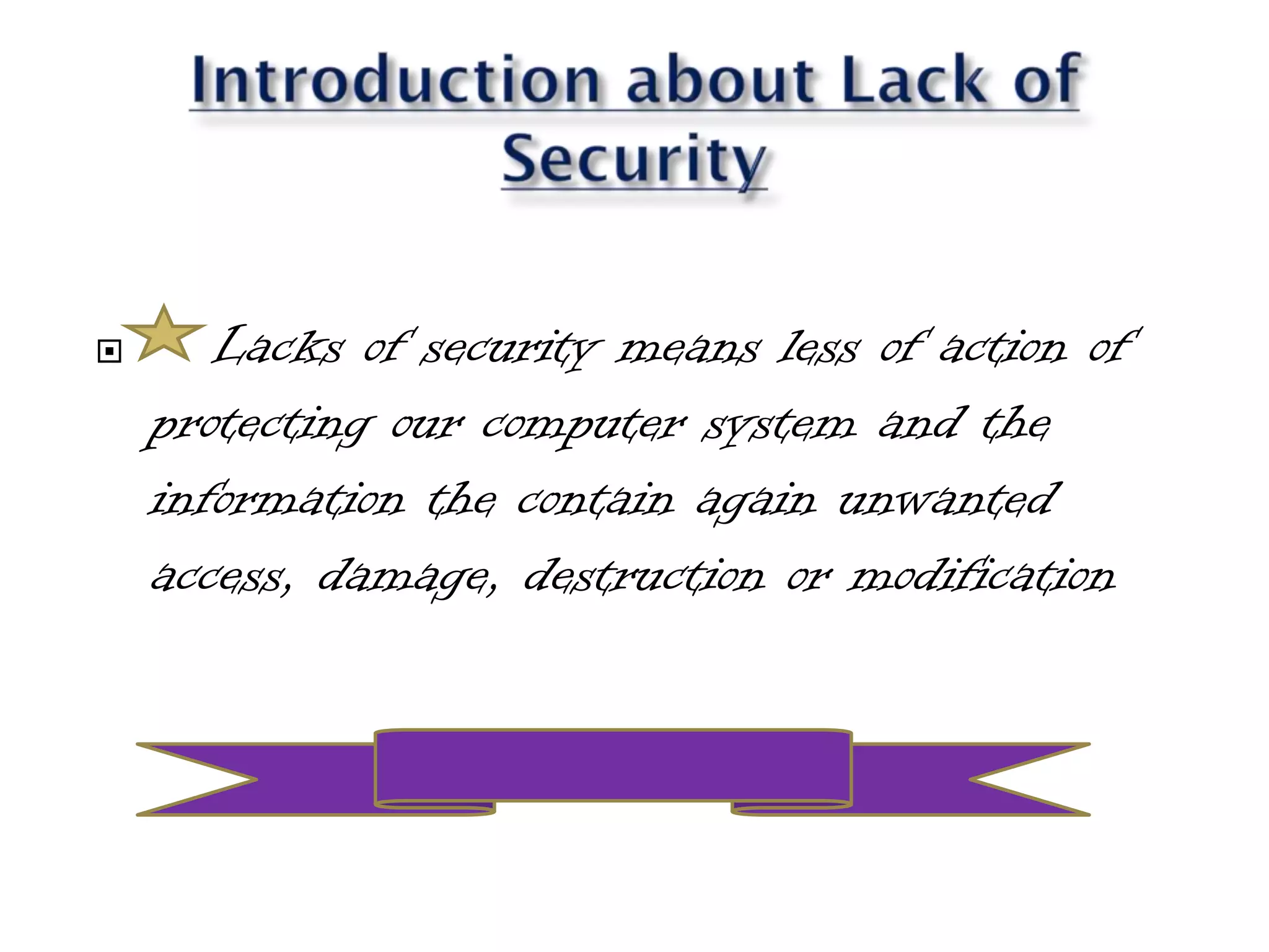 lack of security | PPTX