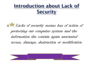 lack of security | PPTX
