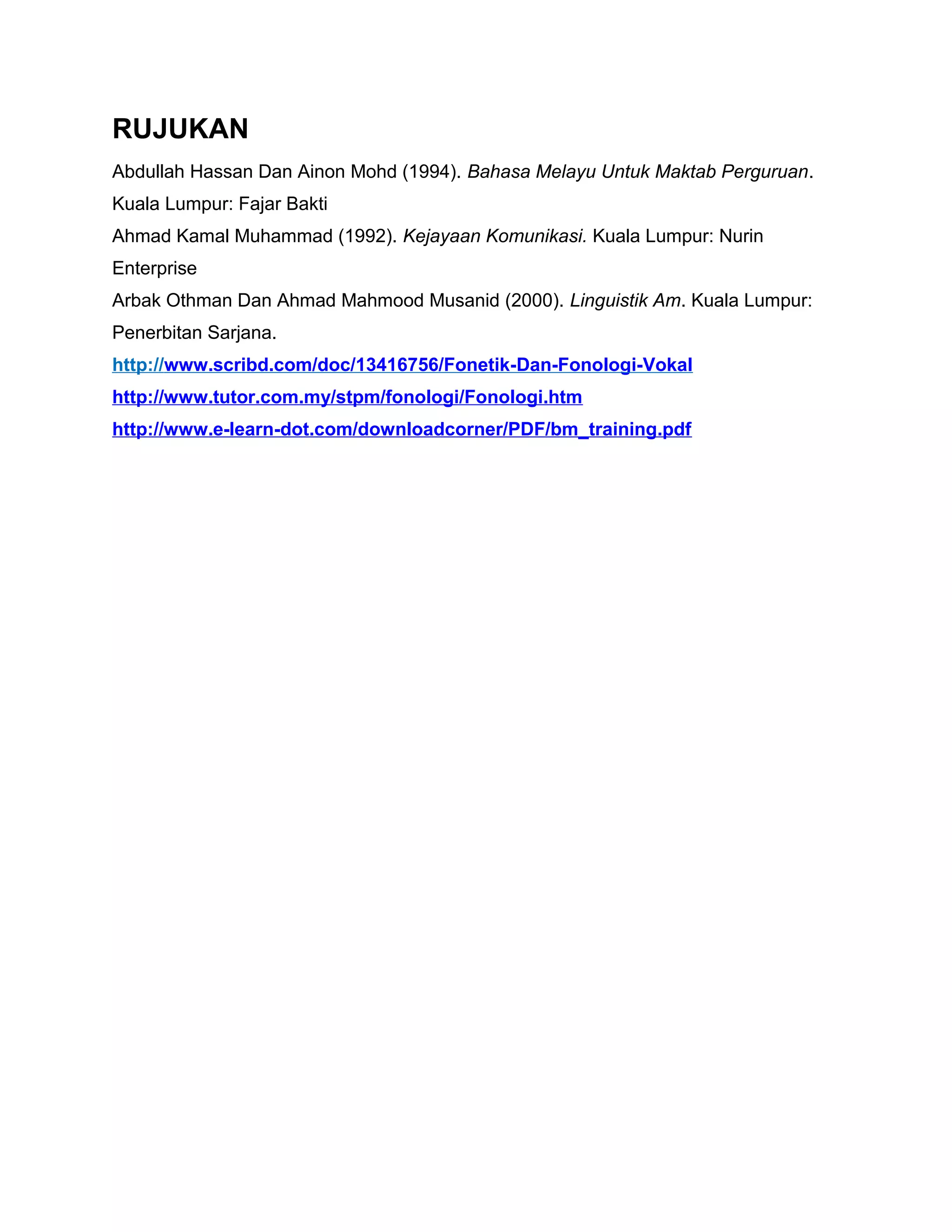 Bunyi vokal dan bunyi konsonan | DOC