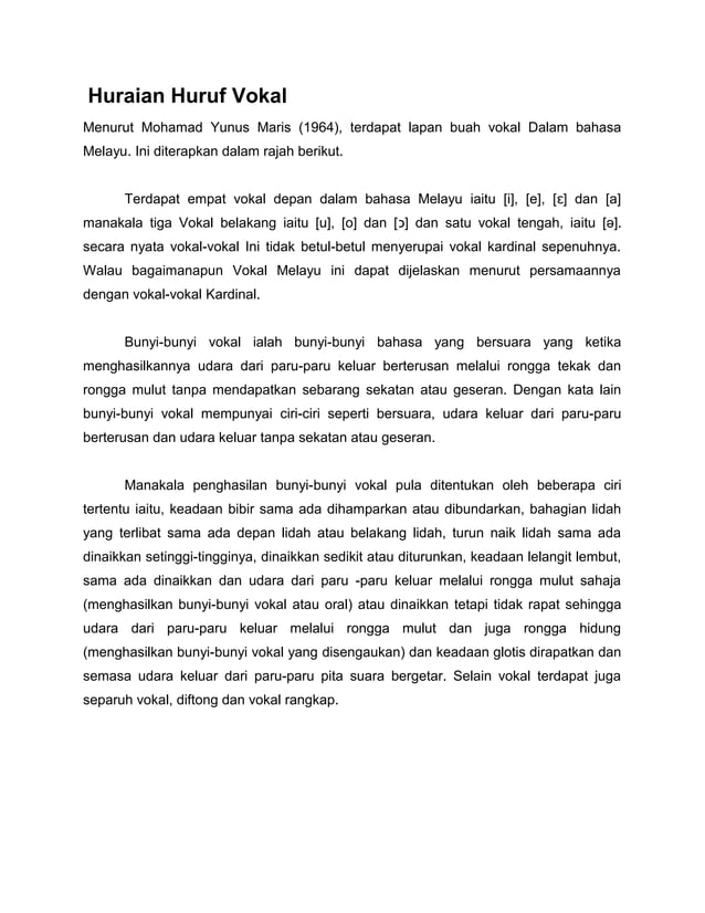 Bunyi vokal dan bunyi konsonan | DOC