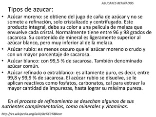 Azucares refinados | PPTX