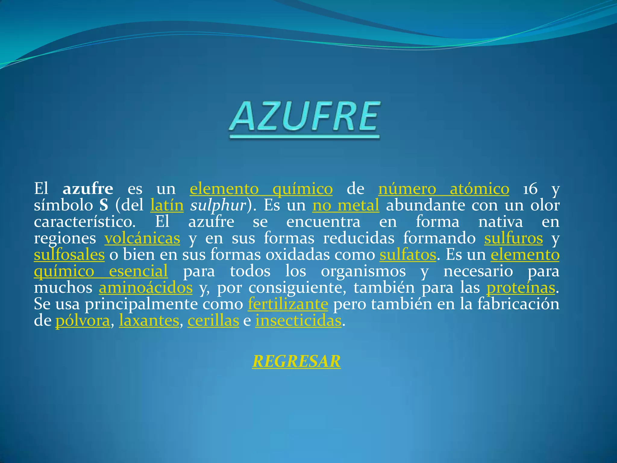 Azufre | PPT