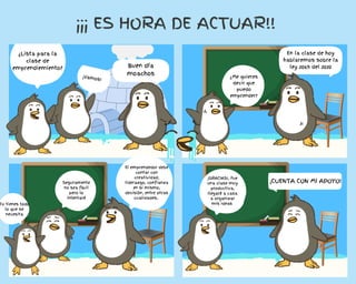 Azul y Blanco Pingüinos Animal 4 Viñetas Historieta.pdf
