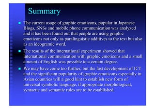 A Stylistic Analysis of Graphic Emoticons | PPT