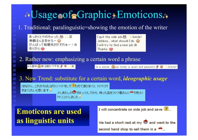 A Stylistic Analysis of Graphic Emoticons | PPT