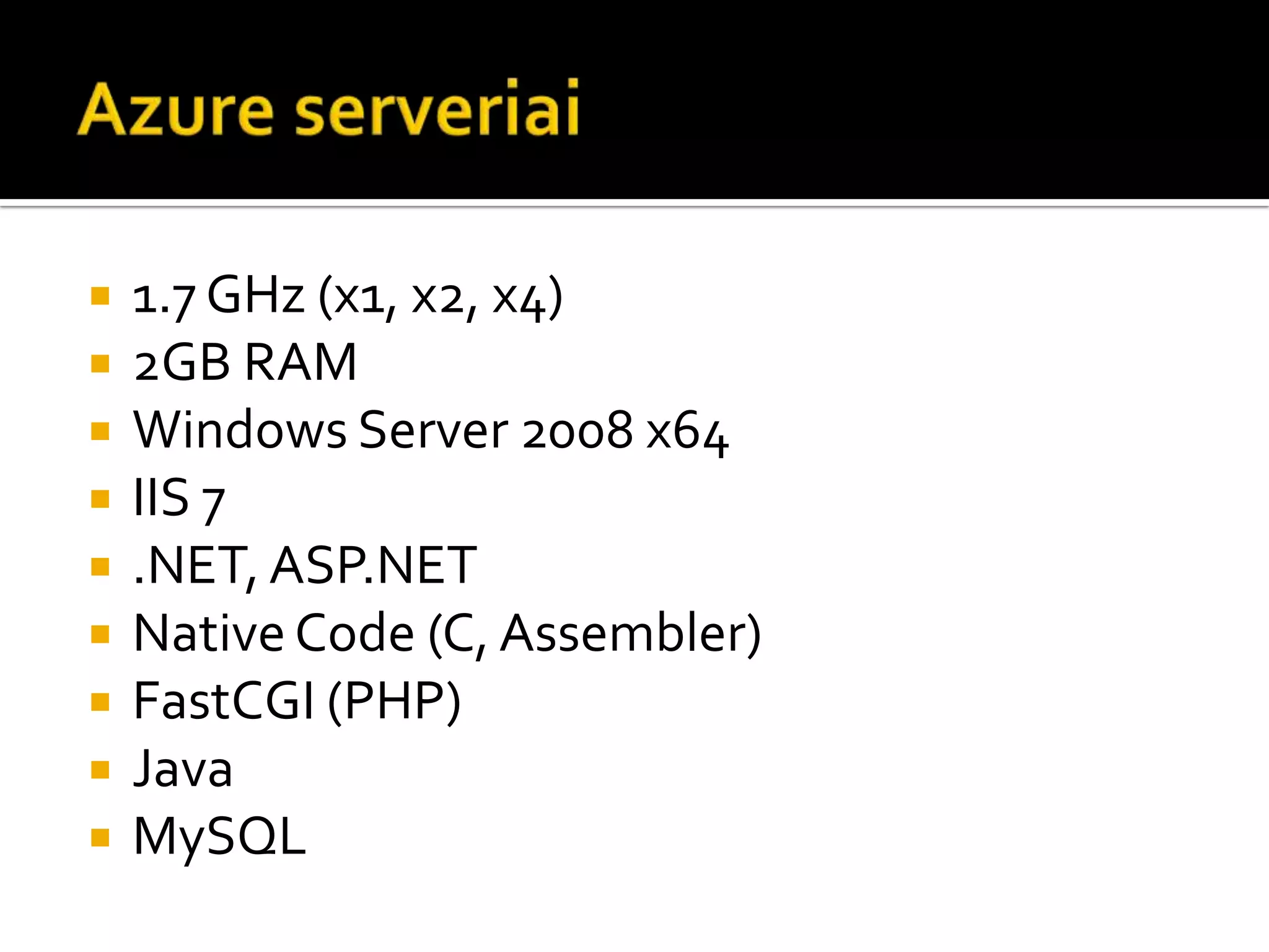 Cloud Computing and Microsoft Azure Platform | PPTX
