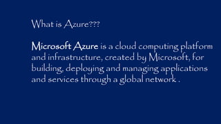 Get Started With Microsoft Azure Cloud Service | PPTX
