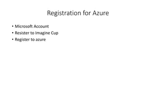 Microsoft Azure Imagine Subscription | PPT