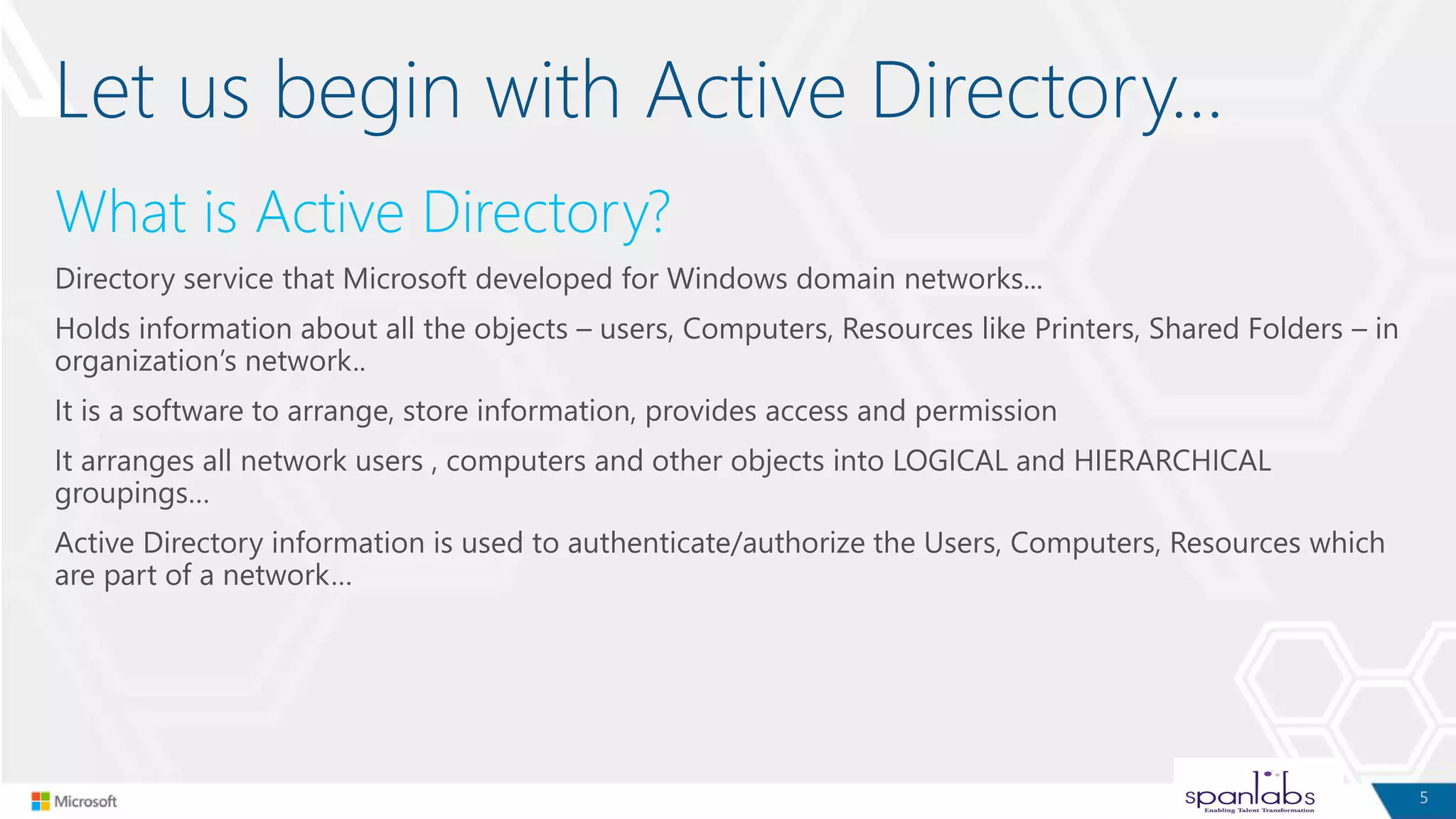 Windows Azure Active Directory | PPT