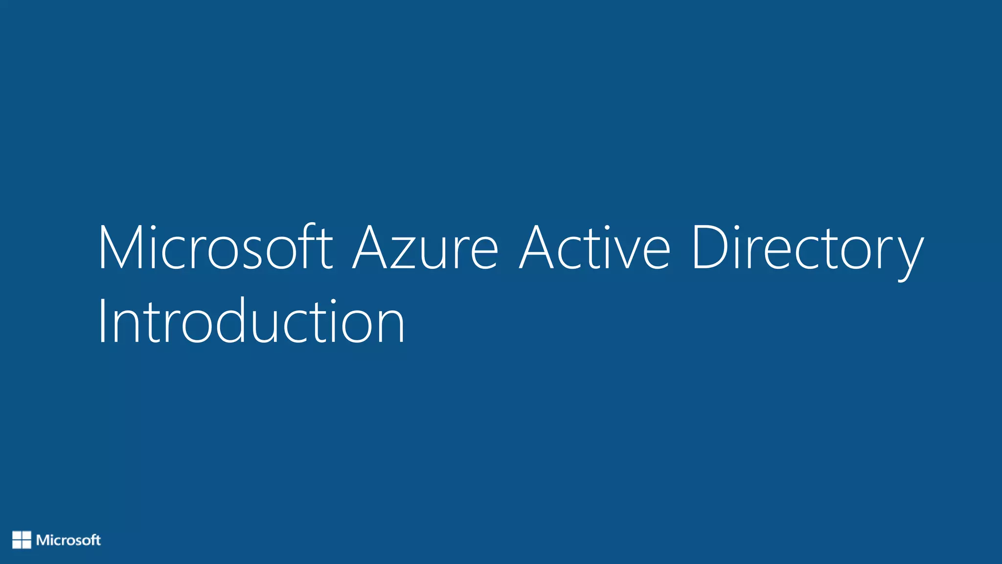 Windows Azure Active Directory | PPT