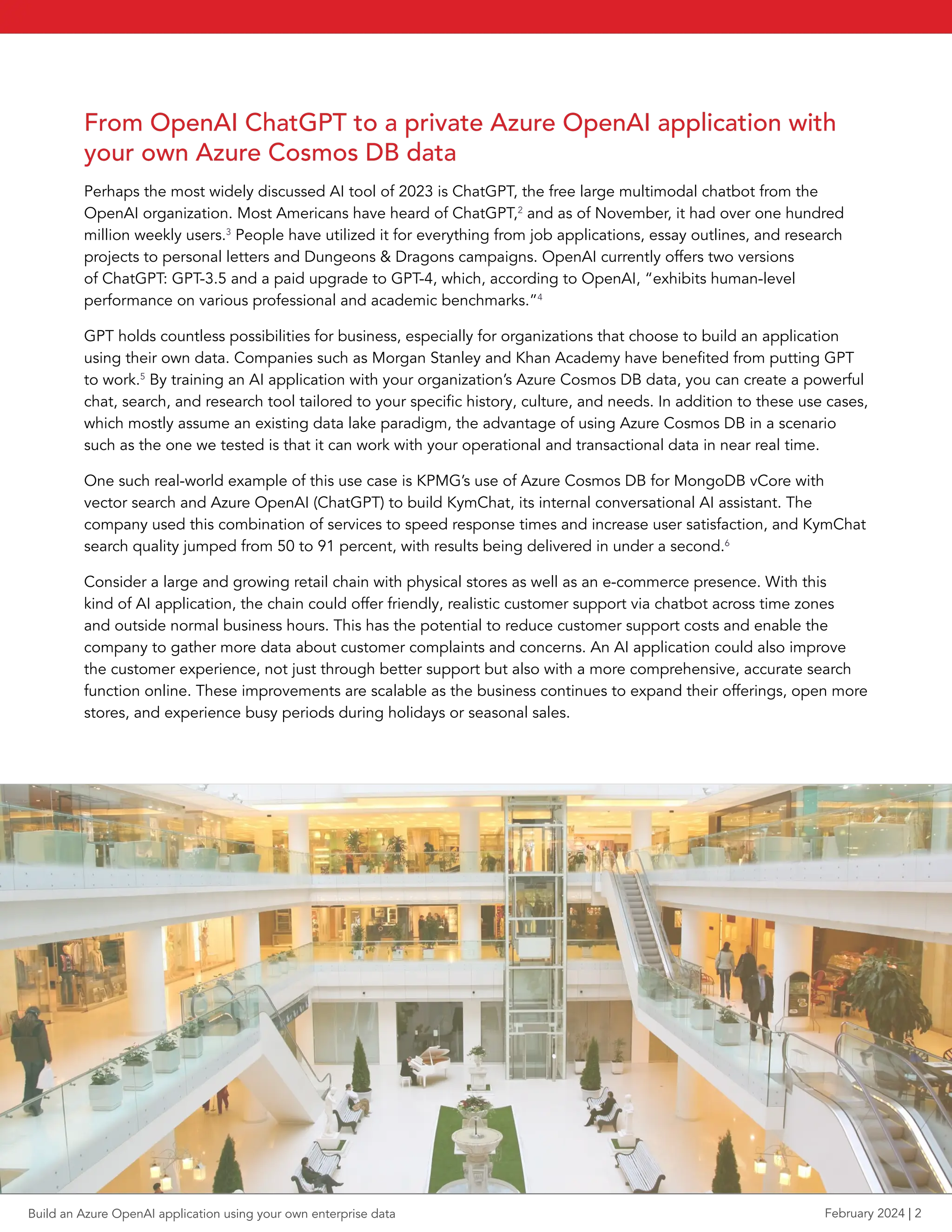 Build An Azure Openai Application Using Your Own Enterprise Data Pdf Databases Computer