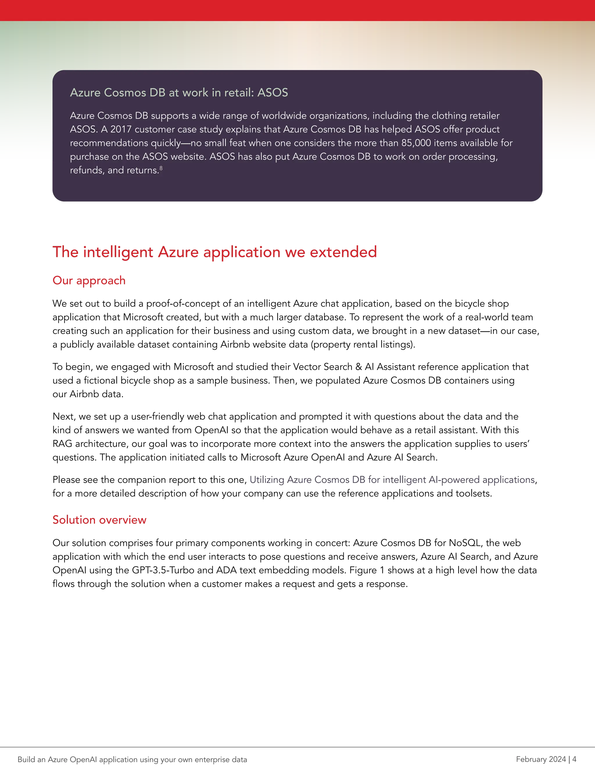 Build an Azure OpenAI application using your own enterprise data | PDF ...