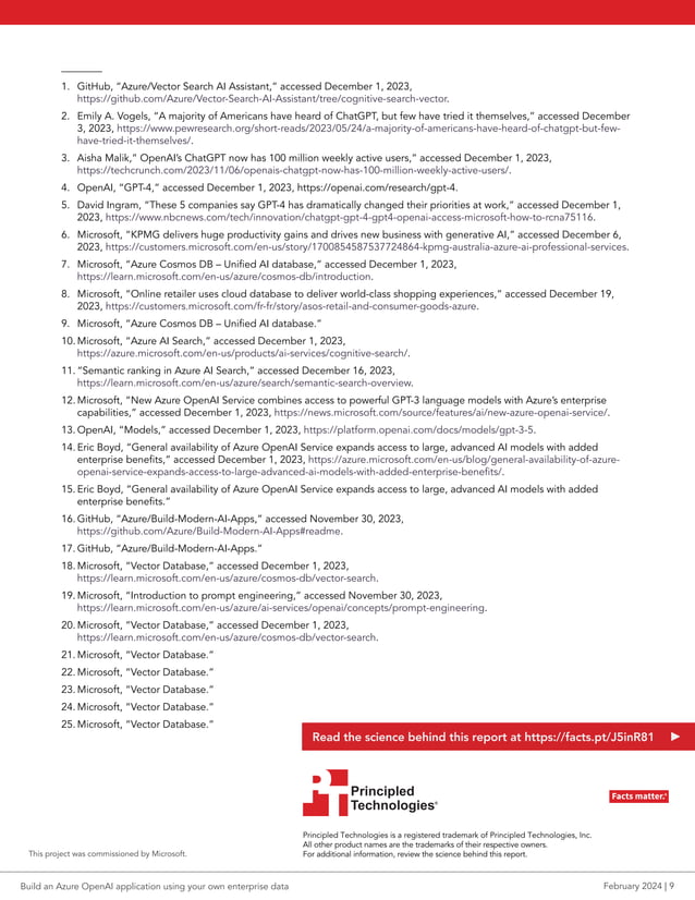 Build an Azure OpenAI application using your own enterprise data | PDF | Databases | Computer ...