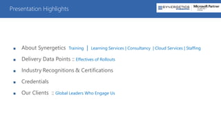 Synergetics Azure and learning services presentation | PPT