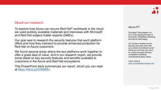 Securing Red Hat workloads on Azure - Summary Presentation | PDF