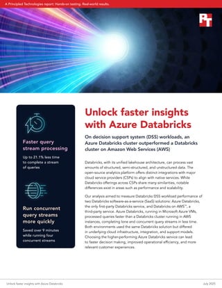 Unlock faster insights with Azure Databricks | PDF
