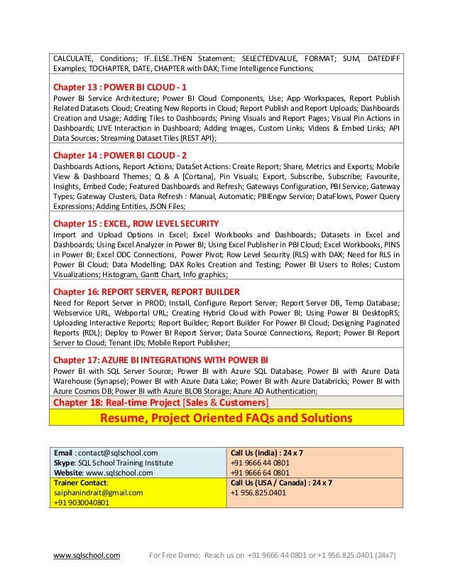 Free Demo On Microsoft Sqlserver And T Sql With Azure From Sql School Pdf