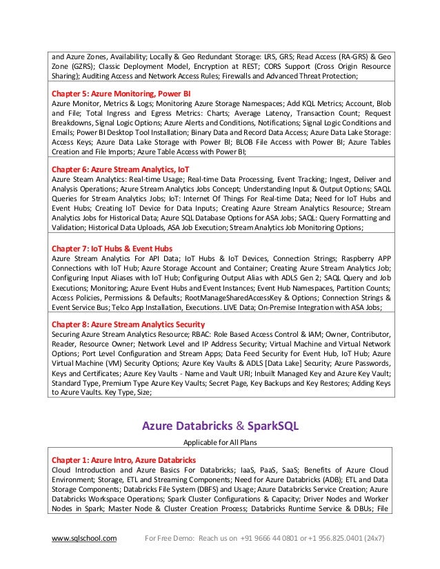 Free Demo On Microsoft Sqlserver And T Sql With Azure From Sql School Pdf
