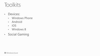 Windows Azure DPE Toolkits | PPT