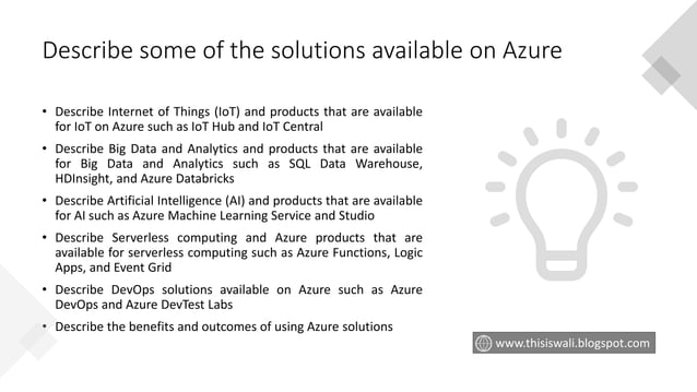 Azure Fundamentals || AZ-900 | PPTX